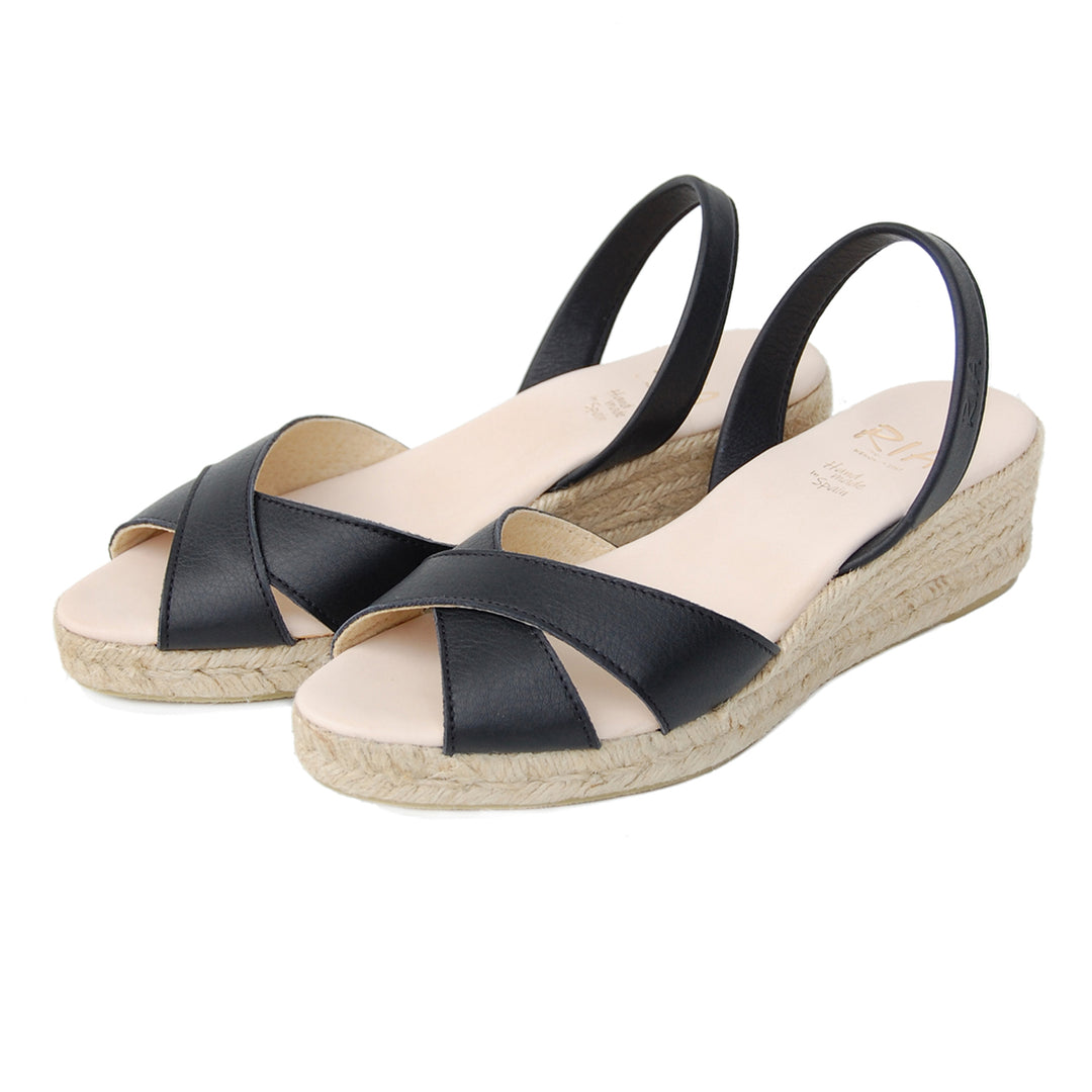 Loretta Low Jute Wedge Espadrilles in Black – RIA Menorca Australia