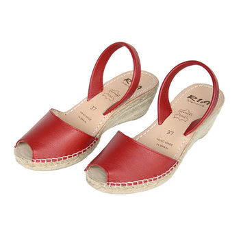 Avarcas Wedge Espadrilles Bosc in Red – RIA Menorca Australia